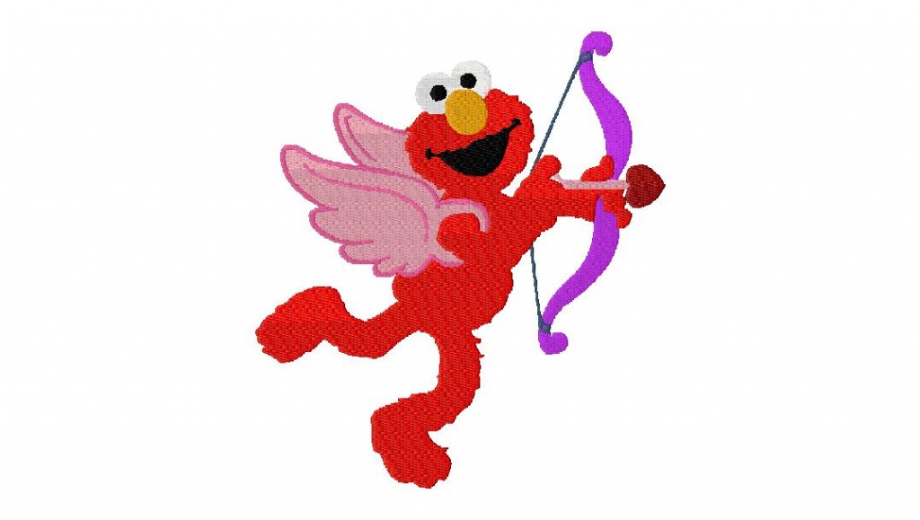 Free Embroidery Designs Elmo Cupid from Sesame Street – Daily Embroidery