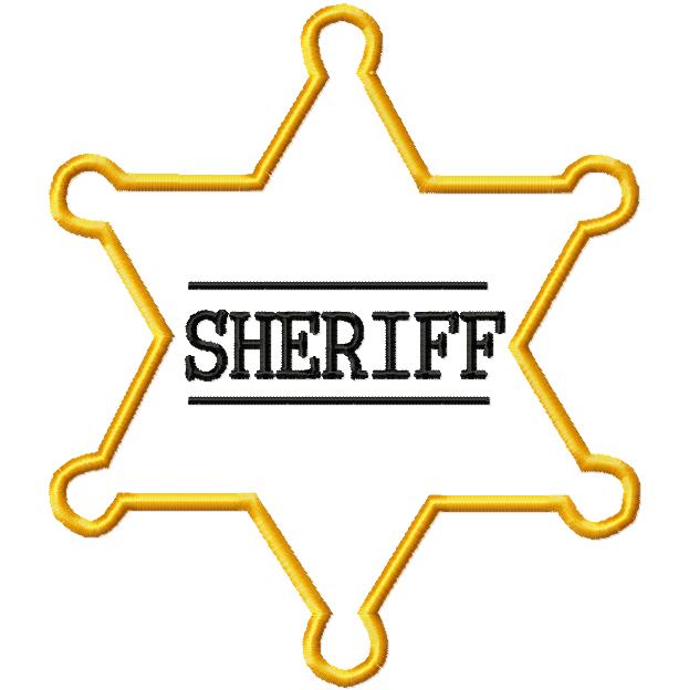 Free Applique Sheriff Badge – Daily Embroidery