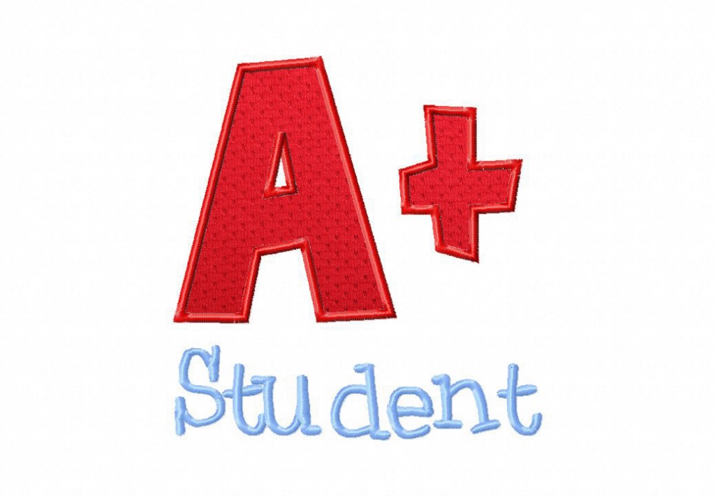 A Plus Student Machine Embroidery Applique for Gold Members – Daily ...