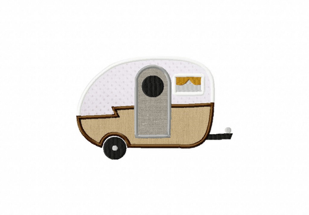 Free Vintage Camper Design Includes BOTH Applique and Fill Stitch ...