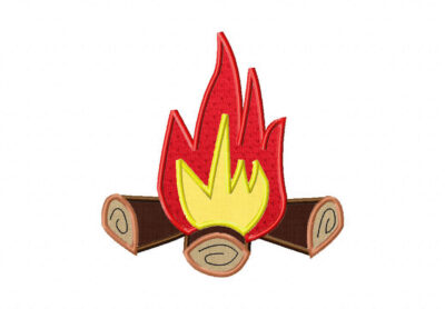 Campfire Embroidery Design Includes both Applique and Fill Stitch for ...