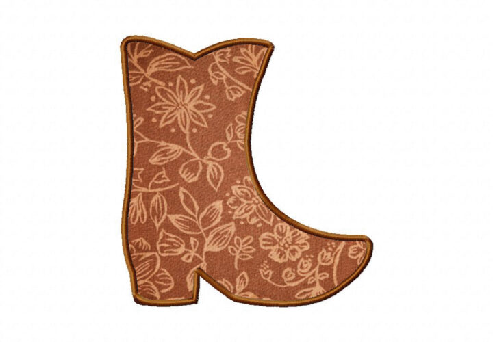 Free Machine Applique Cowboy Boots – Daily Embroidery