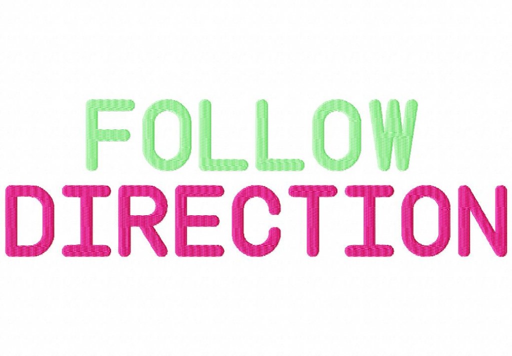 Free Follow Directions Machine Embroidery Font Set – Daily Embroidery