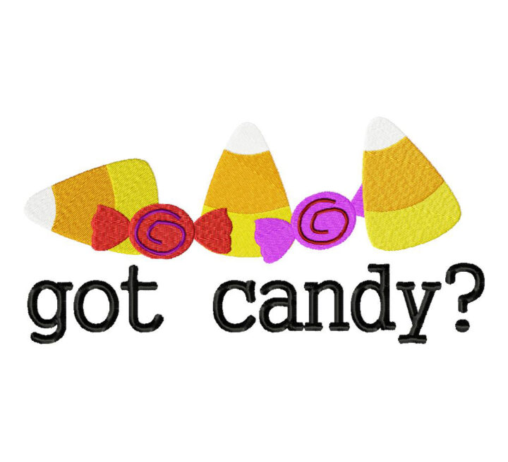 Got Candy Halloween inspired Machine Embroidery Design for Gold Members ...