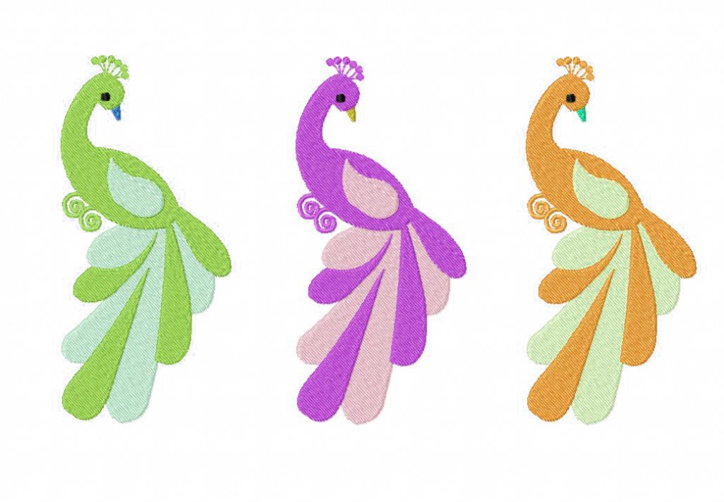 Peacock Machine Embroidery Design Daily Embroidery