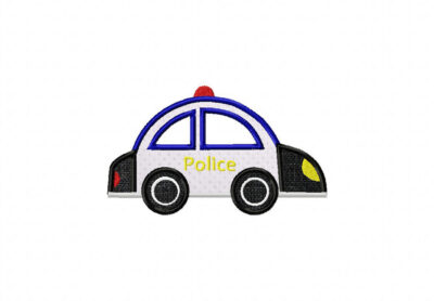 Police Car Applique for Gold Members – Daily Embroidery