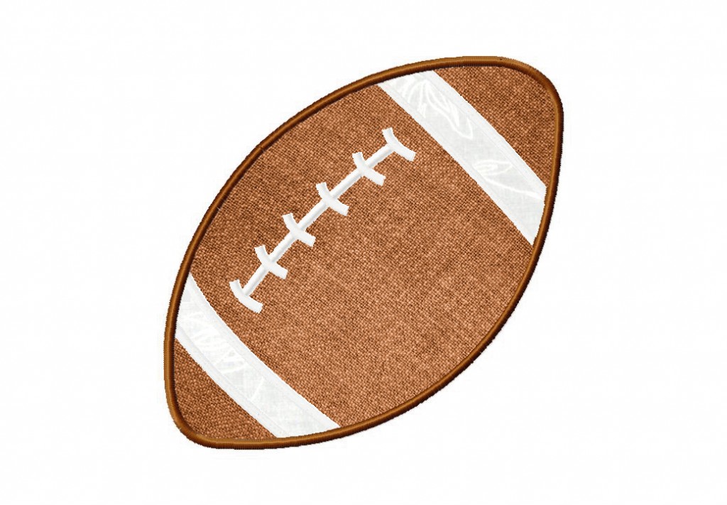 Free Football Machine Embroidery Includes both Applique and Fill Stitch ...