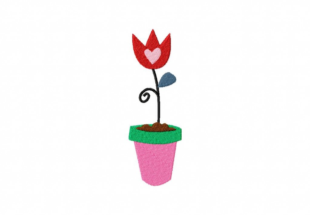 Free Potted Tulip Machine Embroidery Design – Daily Embroidery