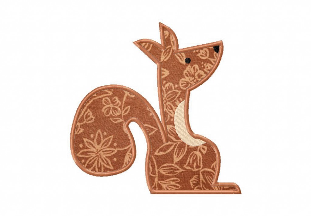 Free Squirrel Embroidery Design Includes Both Applique and Fill Stitch ...