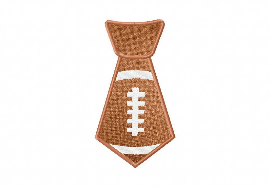 Free Football Tie Applique – Daily Embroidery