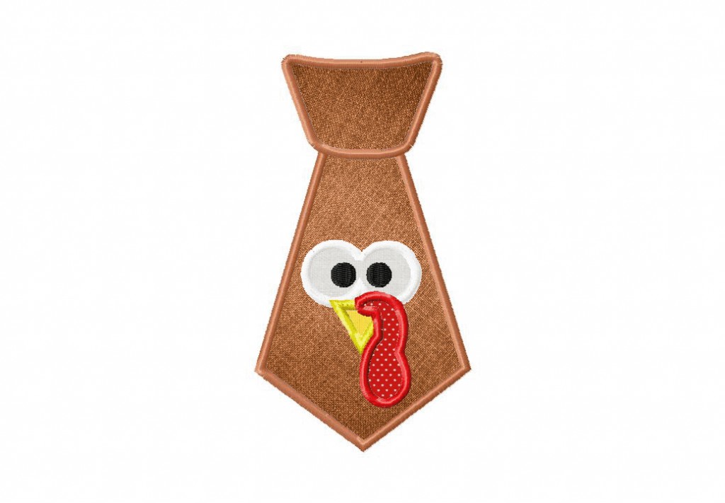 Turkey Tie Applique for Gold Members Only – Daily Embroidery