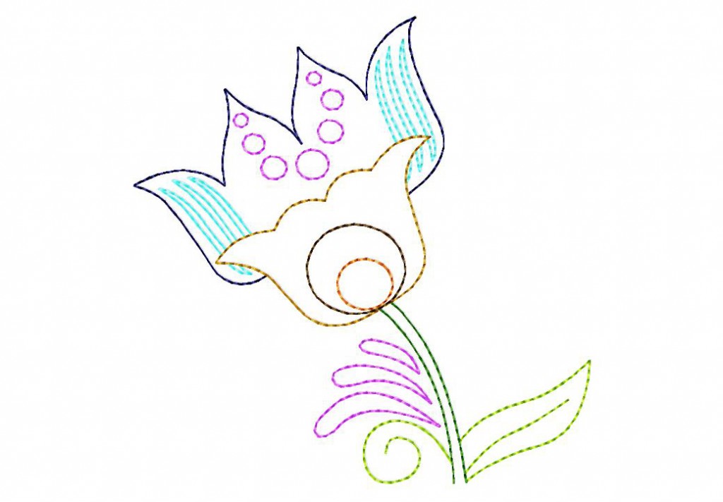 Classic Floral Line Work for Gold Members Only – Daily Embroidery