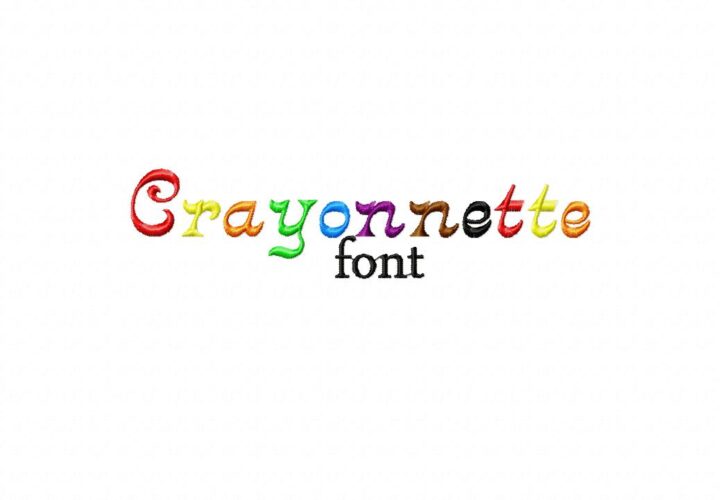 Crayonnette Font Machine Embroidery Monogramming Font Set – Daily ...