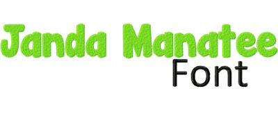 Janda Manatee Font for Gold Members Only – Daily Embroidery