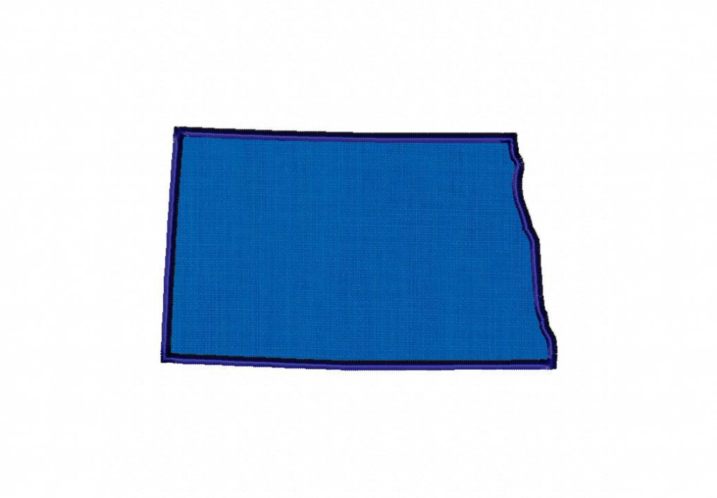 North Dakota Machine Embroidery Design Includes both Applique and Fill ...