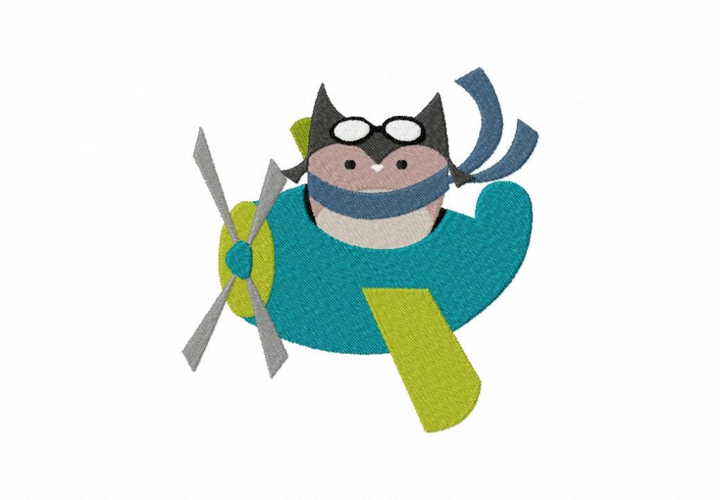 Free Airplane Owl Machine Embroidery Design – Daily Embroidery