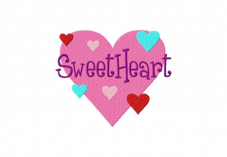 SweetHeart Machine Embroidery Design – Daily Embroidery