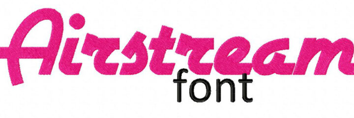 Free Airstream Machine Embroidery Design Font Set – Daily Embroidery