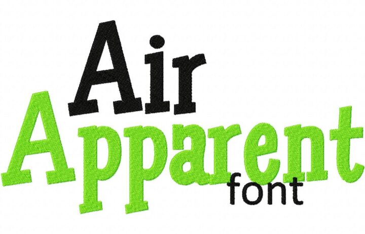 Free Air Apparent Machine Embroidery Font Set – Daily Embroidery