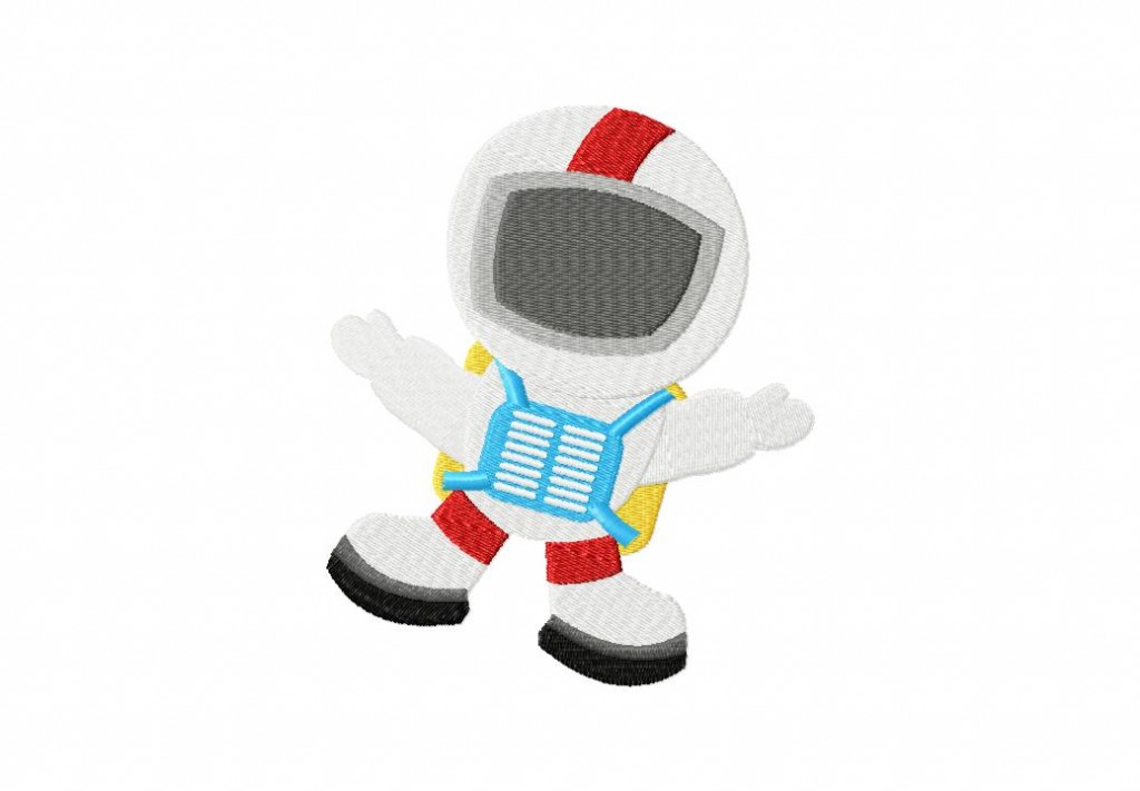 Astronaut Machine Embroidery Design for Gold Members Only – Daily ...