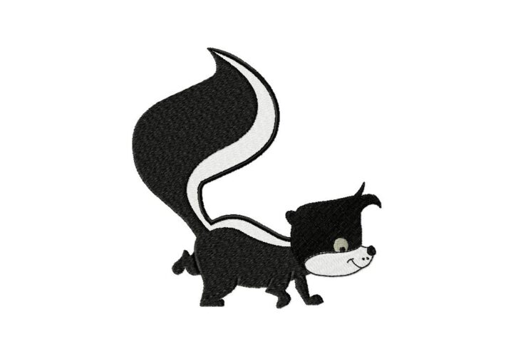 Cartoon Skunk Machine Embroidery Design – Daily Embroidery