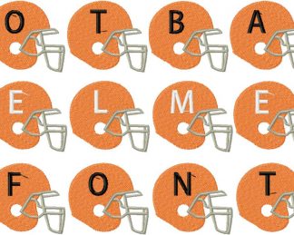 Football Helmet Monogramming Font Set in Three Sizes – Daily Embroidery