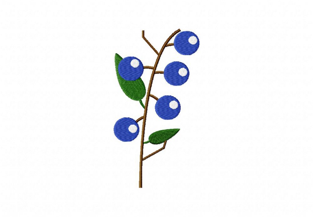 Blue Berries Machine Embroidery Design – Daily Embroidery