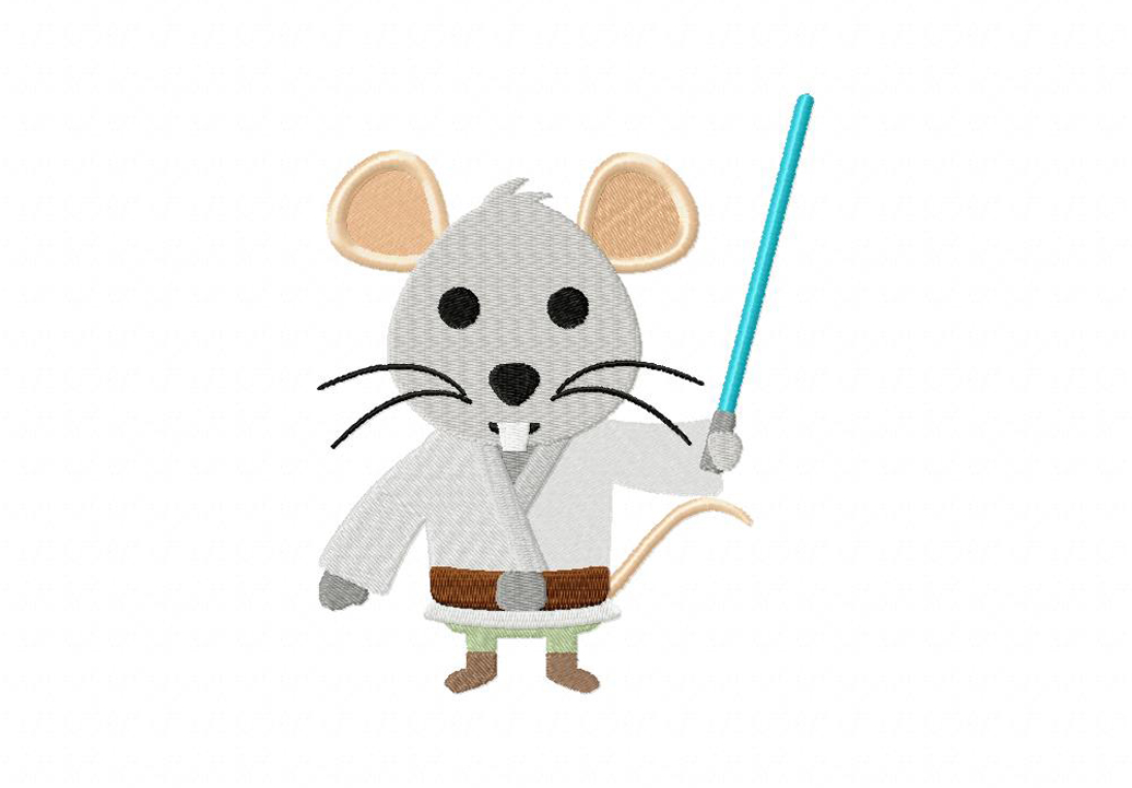 Luke Mousewalker Machine Embroidery Design – Daily Embroidery