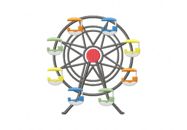 Ferris Wheel Machine Embroidery Design – Daily Embroidery