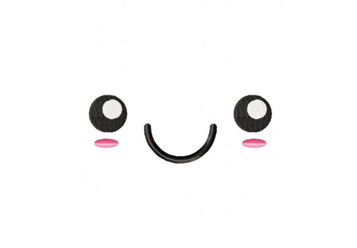 Kawaii Face Smile Machine Embroidery Design – Daily Embroidery