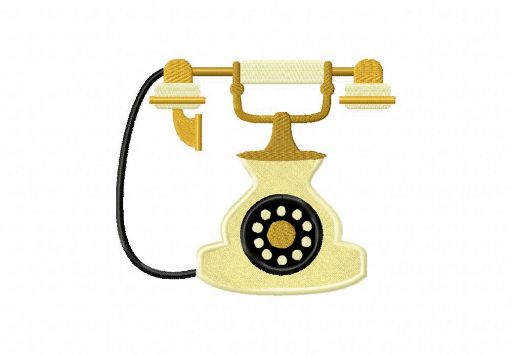 Antique Phone Includes Both Applique and Stitched – Daily Embroidery
