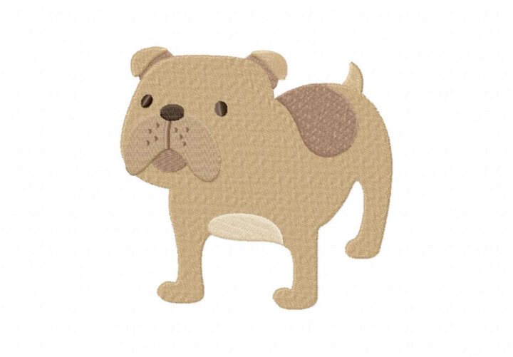 Bulldog Machine Embroidery Design – Daily Embroidery