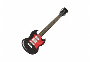 Rockin Guitar Machine Embroidery Design – Daily Embroidery
