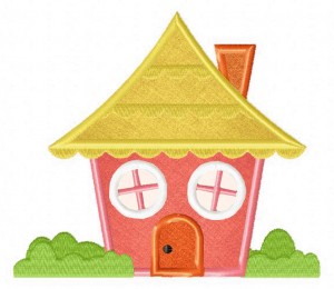 Cute Tiny House Includes Both Applique and Stitched | Daily Embroidery
