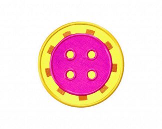 Funky Button Includes Both Applique and Stitched – Daily Embroidery