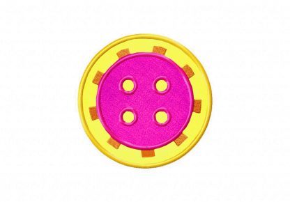 Funky Button Includes Both Applique and Stitched – Daily Embroidery