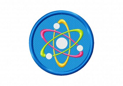 Atomic Science Machine Embroidery Design – Daily Embroidery