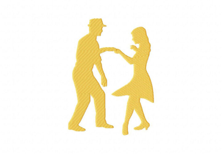 Swing Dancers Machine Embroidery Design – Daily Embroidery