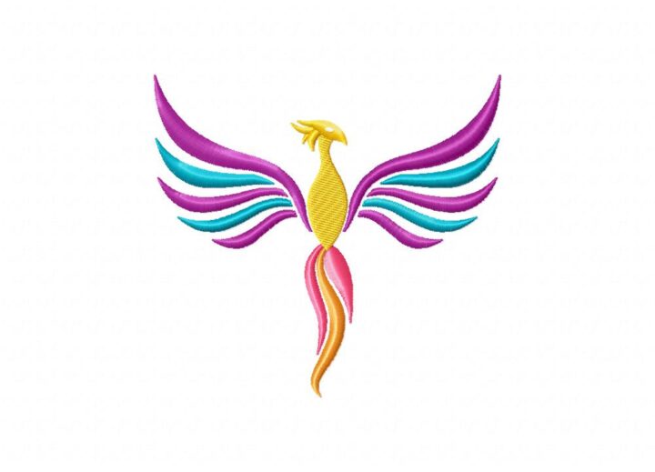 Colorful Phoenix Machine Embroidery Design – Daily Embroidery