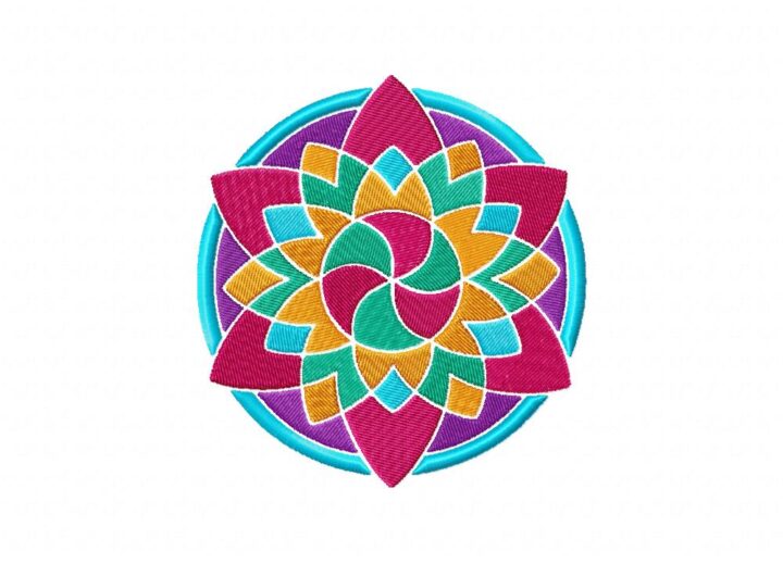 Colorful Mandala Machine Embroidery Design – Daily Embroidery