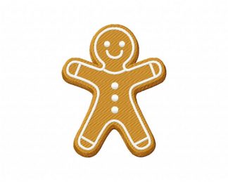 Gingerbread Cookie Boy Machine Embroidery Design – Daily Embroidery