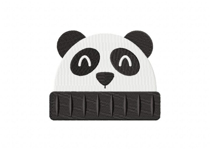 Panda Beanie Includes Both Applique and Stitched – Daily Embroidery