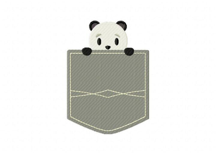 Pocket Panda Includes Both Applique and Stitched – Daily Embroidery