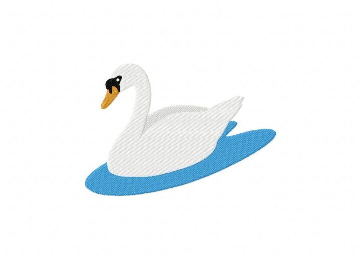 Swan In Water Machine Embroidery Design – Daily Embroidery