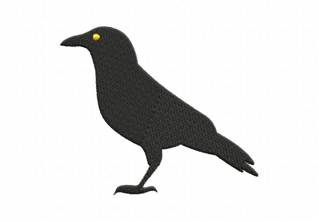 Halloween Black Crow Machine Embroidery Design – Daily Embroidery