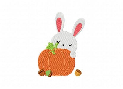 Autumn Bunny Pumpkin Machine Embroidery Design – Daily Embroidery