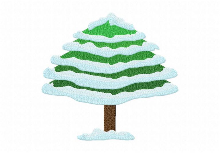 Winter Snowy Tree Machine Embroidery Design – Daily Embroidery