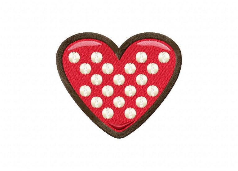 Chocolate Heart Cookie Machine Embroidery Design – Daily Embroidery