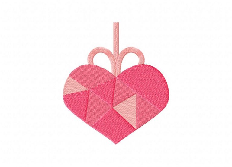Pink Edgy Heart Machine Embroidery Design – Daily Embroidery
