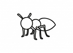 Ant Insect Outline Machine Embroidery Design – Daily Embroidery